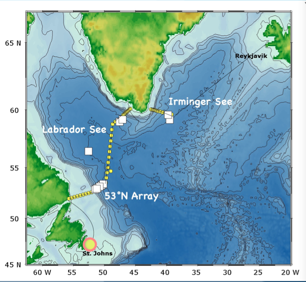 Crossing the deep convective regions in the North Atlantic - OSNAP